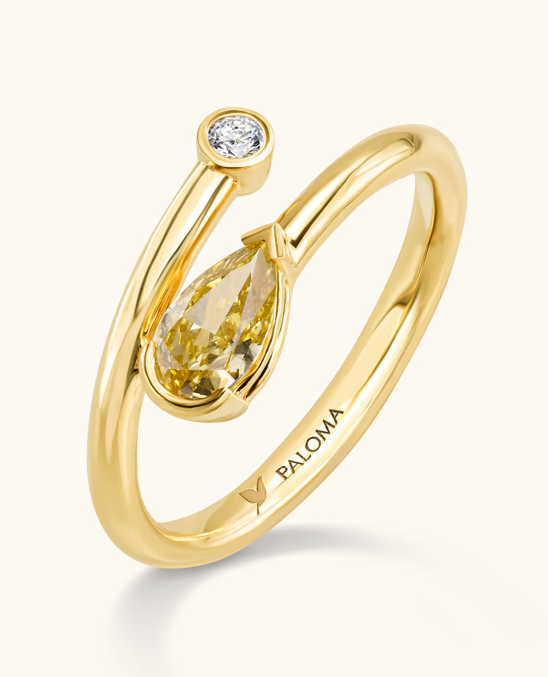 2-Toned Statement Diamond Wrap Ring