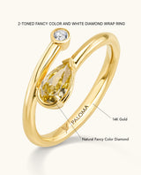 2-Toned Statement Diamond Wrap Ring