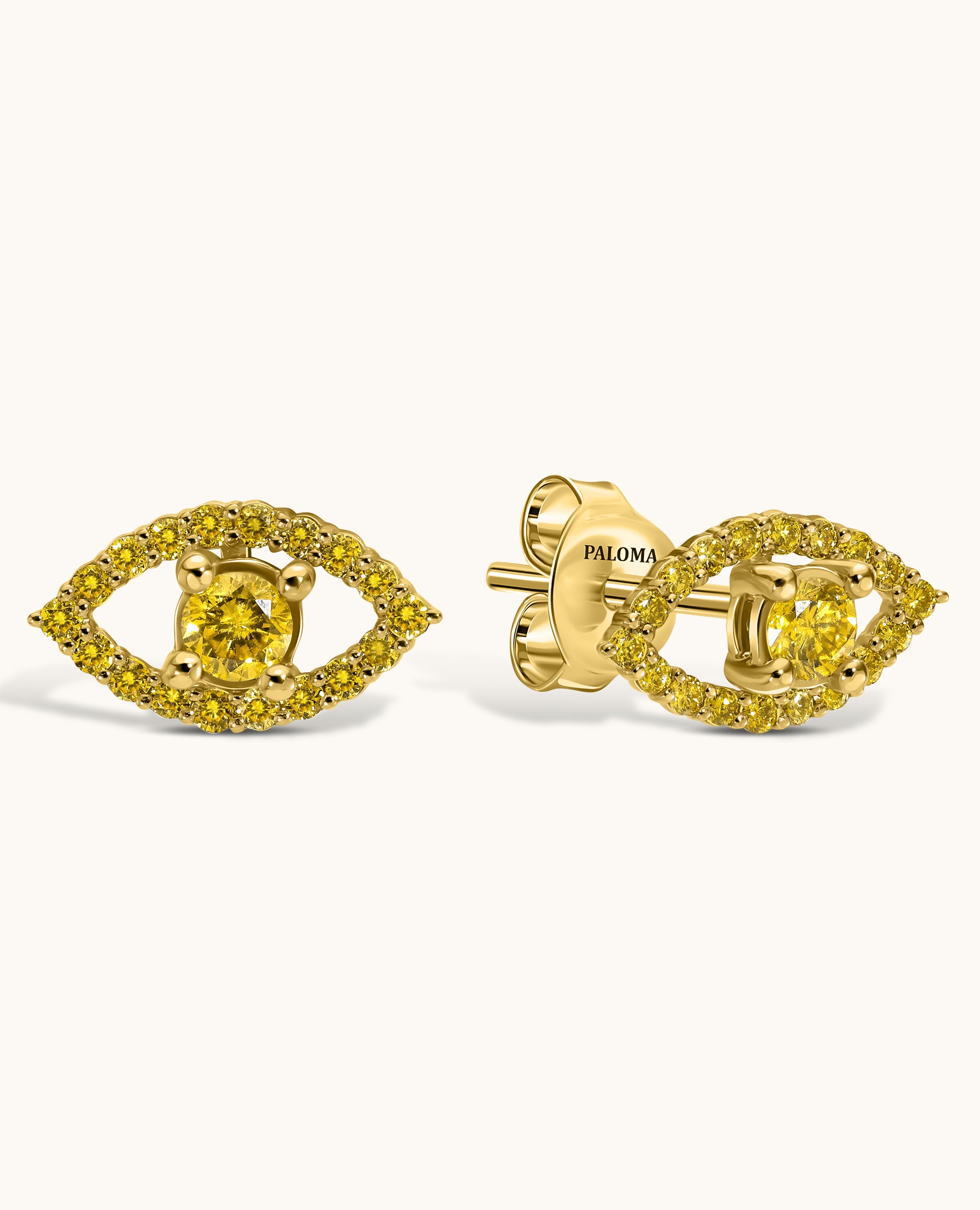 Yellow Diamond Evil Eye Stud Attachment