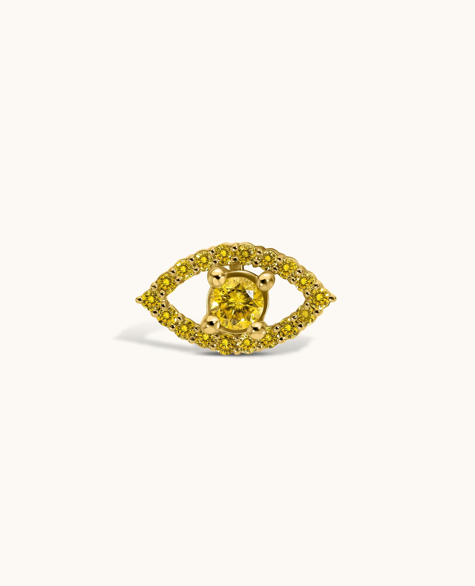 Yellow Diamond Evil Eye Stud Attachment