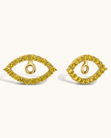 Yellow Diamond Evil Eye Stud Attachment